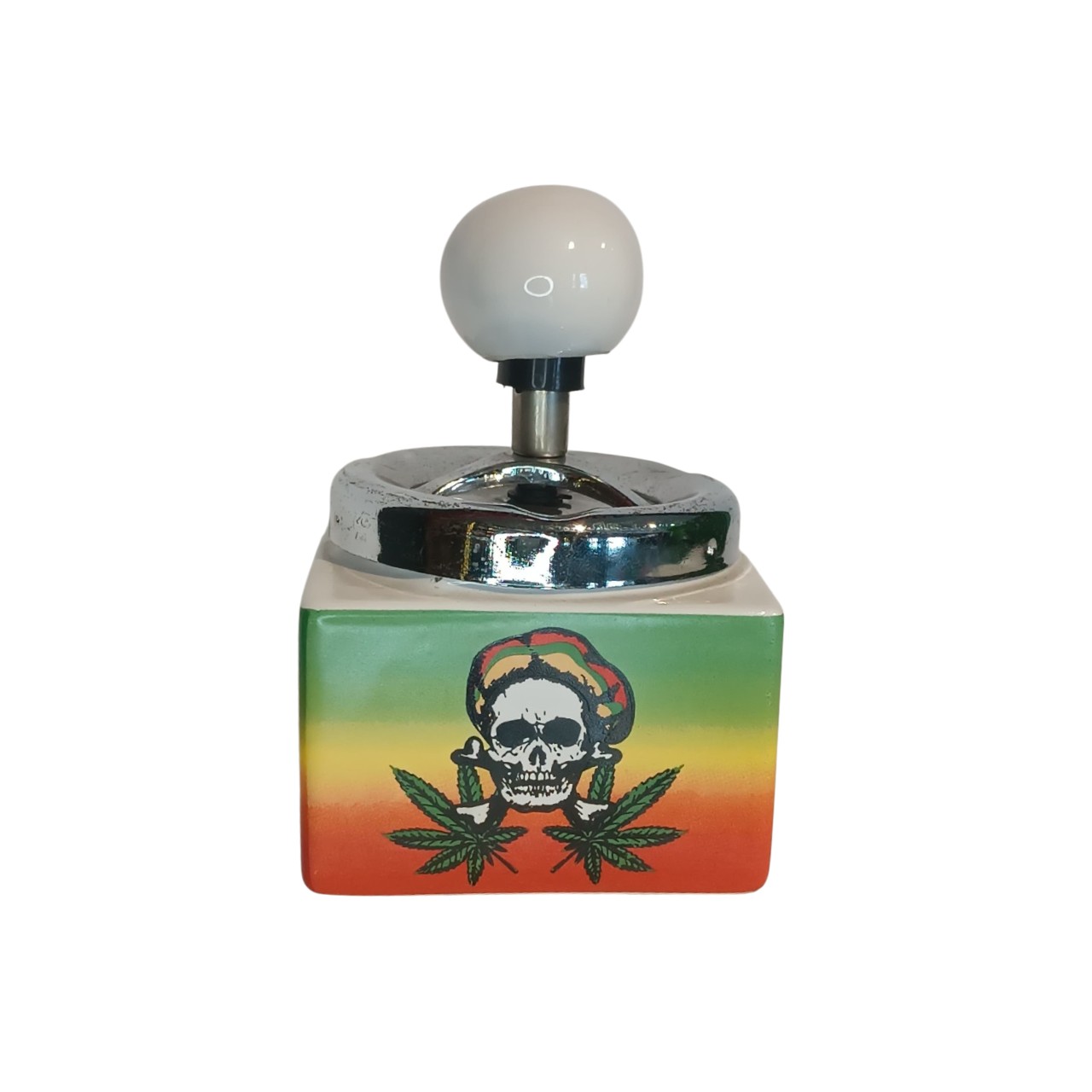 Cinzeiro de cerâmica com tampa giratória Reggae - Nostro Fumo Guarulhos